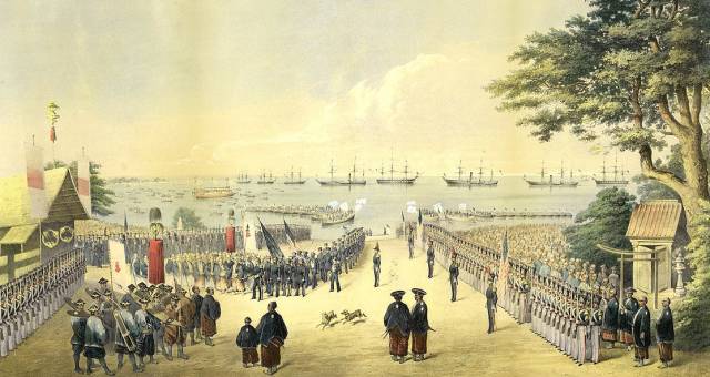 1280px-Commodore-Perry-Visit-Kanagawa-1854-1 | - Japaaan
